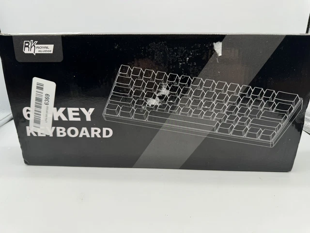 ROYAL KLUDGE RK61 Mechanical Keyboard Black Tri Modes BrownSwitch ...