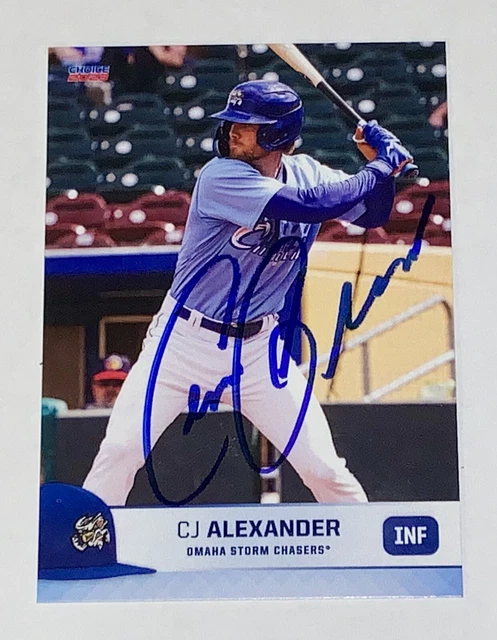 CARTE CJ ALEXANDER SIGNÉE 2023 Omaha Storm Chasers Kansas City Royals ...