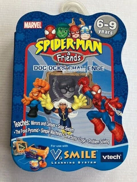 VTECH V. SMILE Tv Learning System Marvel Spiderman & Friends Doc Ocks ...