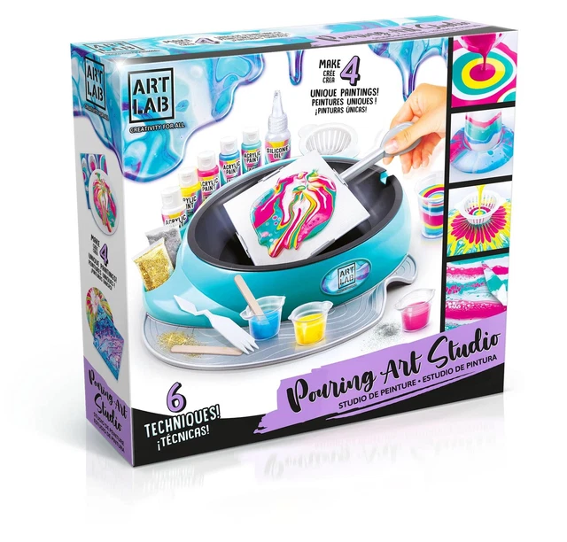ART LAB POURING Art Studio DIY Arts & Crafts Paint Kit £22.49 - PicClick UK