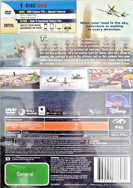 PLANES (DVD, 2013) Disney Pixar, Region 4 PAL - VGC EUR 3,75 - PicClick IT