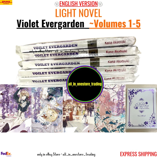 VIOLET EVERGARDEN LIGHT Novel Volume 1-5 English Version Set Lite Novel ...