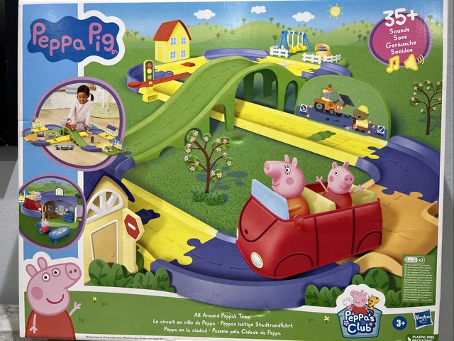 PEPPA PIG ALL Around Peppa's Town Play Set con Track Plus Auto e 35 ...