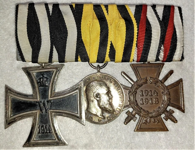 WW1 IRON CROSS Group of (3) Medals; Iron Cross 1914, Wurttemberg Bravery Medal $300.00 - PicClick CA