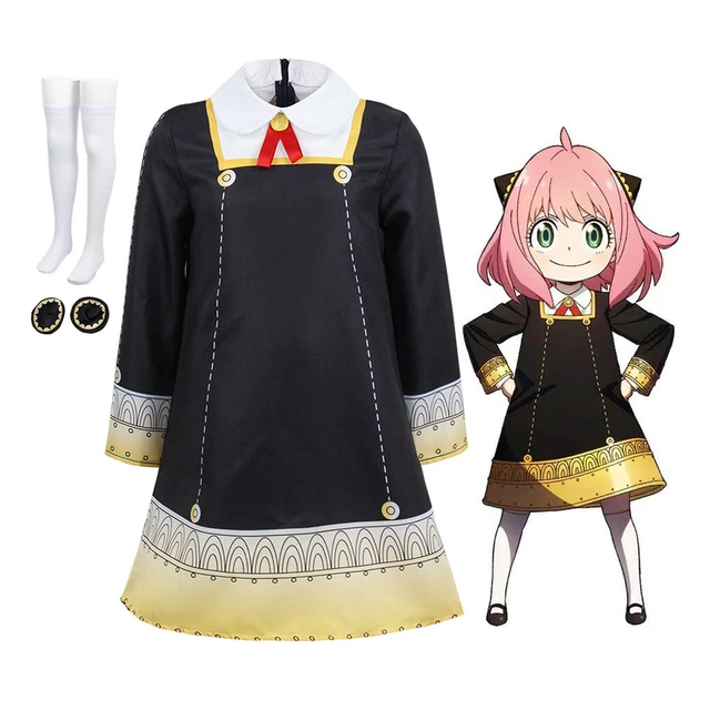 ANIME SPY FAMILY Anya Forger Cosplay Costume Kawaii Party Clothes Wig ...