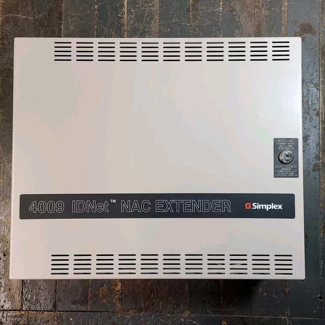 SIMPLEX 4009-9201 IDNET Nac Extender Fire Alarm Power Supply Panel ...