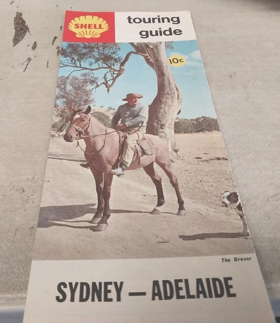 1970S SHELL OIL Co. ROAD Map Of Sydney- Adelaide Australia $9.95 ...
