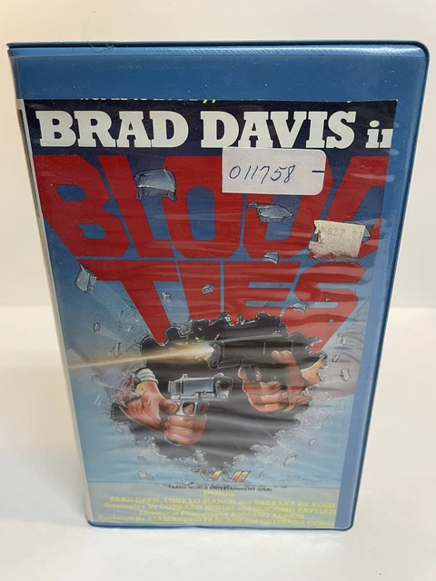 BLOOD TIES BRAD DAVIS CLAMSHELL Vhs Cutbox VHS 1987 TRANSWORLD £8.40 ...