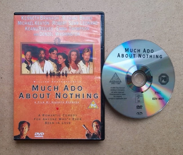 MUCH ADO ABOUT Nothing DVD Kenneth Branagh 1993 Shakespeare Film ...
