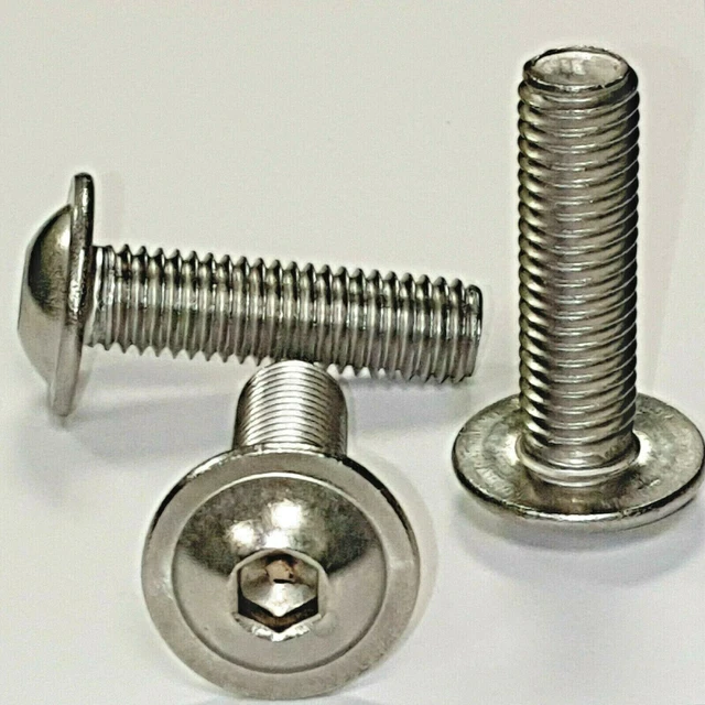 LINSENKOPFSCHRAUBEN MIT FLANSCH M3 M4 M5 M6 M8 M10 Edelstahl V2A DIN-ISO 7380-2 EUR 3,00 ...