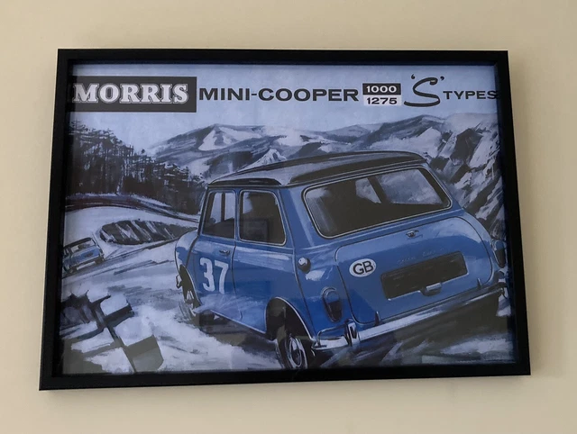 CLASSIC AUSTIN MORRIS Mini Cooper S Type Mk1 BMC Poster Print A3 Size ...