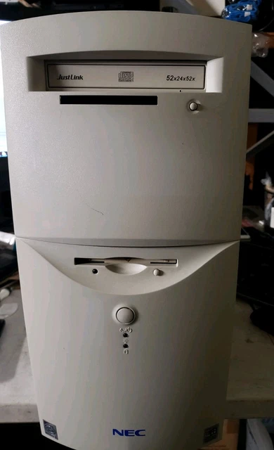VINTAGE NEC READY 9905 Desktop Computer Intel Celeron 400MHz 32MB ...