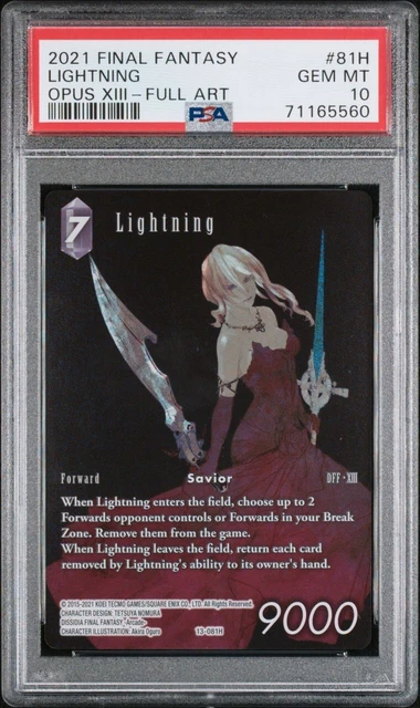 FINAL FANTASY TCG 2021 Lightning Opus Xiii Art Complet 13-081H Psa ...