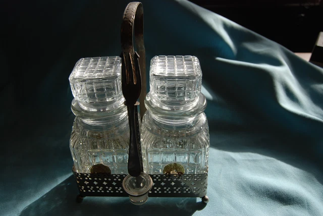 VINTAGE GALES OF Sheffield Pickle Castor Set Made in England Silver ...