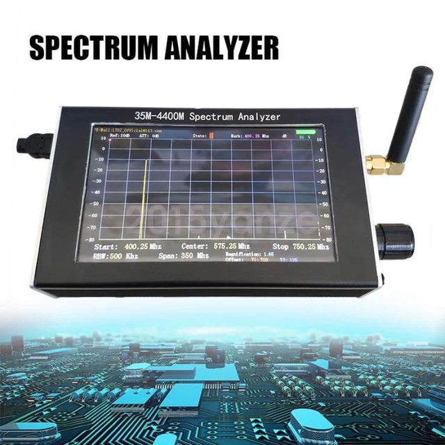 NEW 35MHZ~4.4GHZ HANDHELD Spectrum Analyzer 4.3"" LCD Display + Battery ...