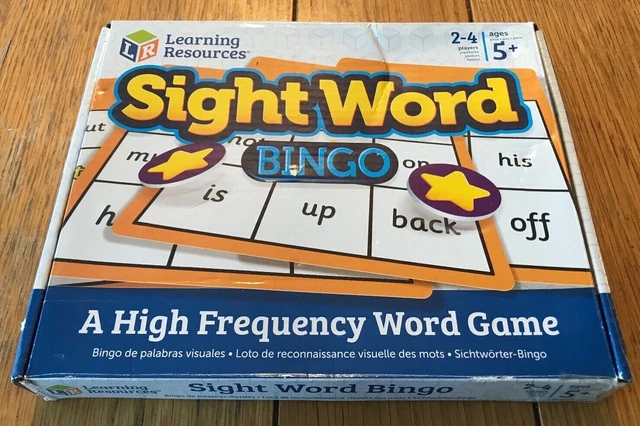 LEARNING RESOURCES SIGHT WORD BINGO High Frequency Word Game Age 5 ...