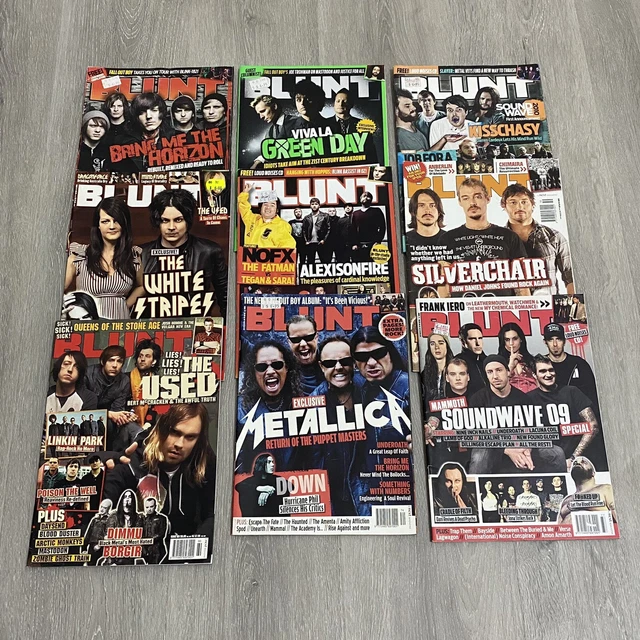 BLUNT MAGAZINE BUNDLE Posters Green Day Metallica Marilyn Manson ...