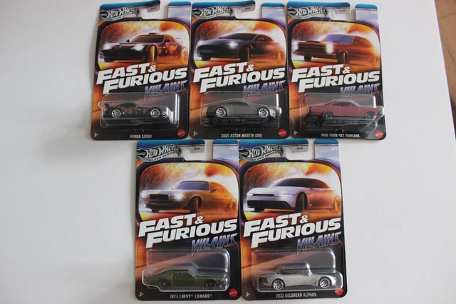 HOT WHEELS DIECAST fast and furious complete set VILLAINS,NEW,5/5 ...