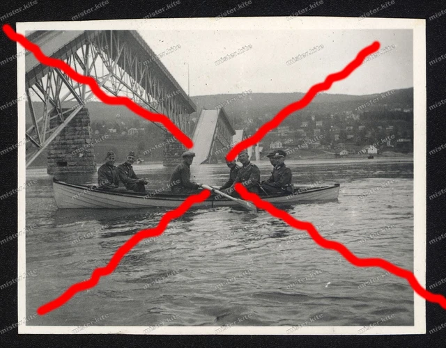 FOTO-LILLEHAMMER-NORWEGEN-SICHERUNGSTRUPPE-VINGNESBRUA-BRÜCKE-MAI 1940 ...