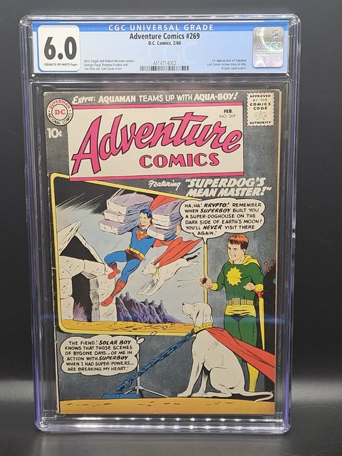 1960 DC ADVENTURE Comics # 269 1a apparizione della chiave Aqualad ...
