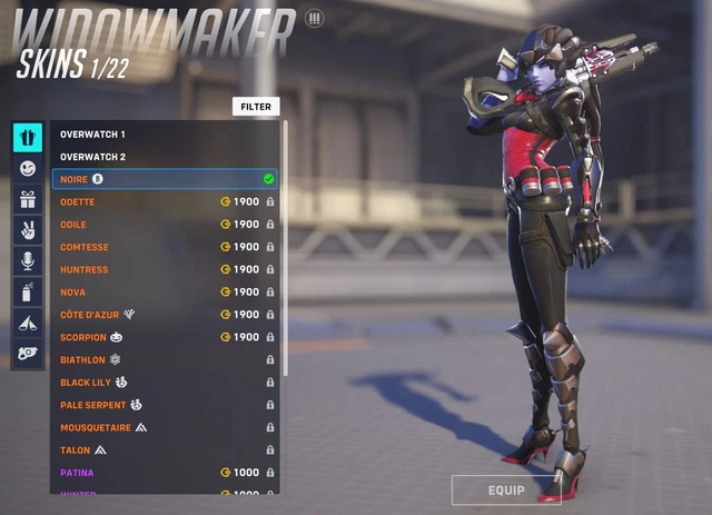 WIDOWMAKER NOIRE SKIN Code for Overwatch 2 PC £247.95 - PicClick UK