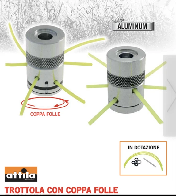 TESTINA FILO ROTANTE Professionale Decespugliatore Alluminio Con Coppa ...