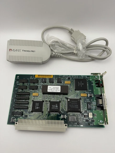 APPLE COMPUTER MACINTOSH Ethernet NUBUS Board 820-0417-C With Asante ...