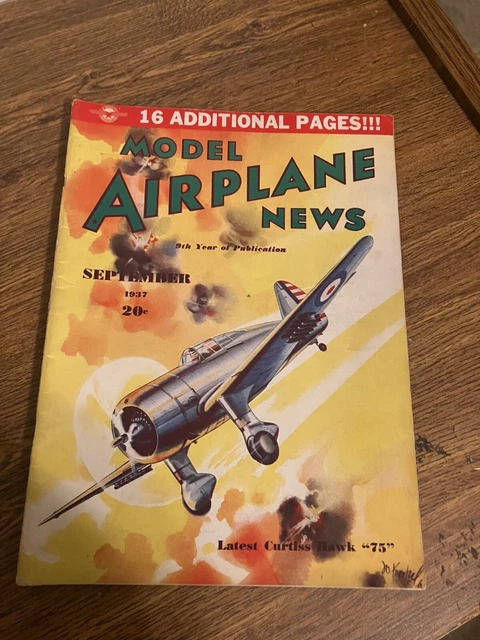 VINTAGE BACK ISSUE of Model Airplane News Magazine - September 1937 £5. ...