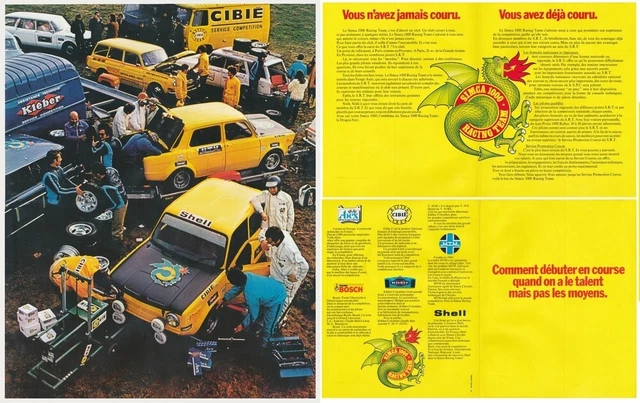 SRT SIMCA 1000 Racing Team Poster 1972 Virage N°4 EUR 4,00 - PicClick FR
