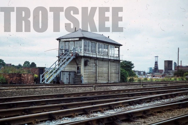 35MM SLIDE BR British Railways Scene View Wath Road Junction Signal Box ...