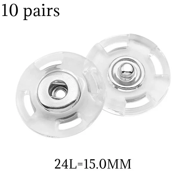 TRANSPARENT INVISIBLE SNAP Buttons Sensitive Simple and Durable £6.29 ...