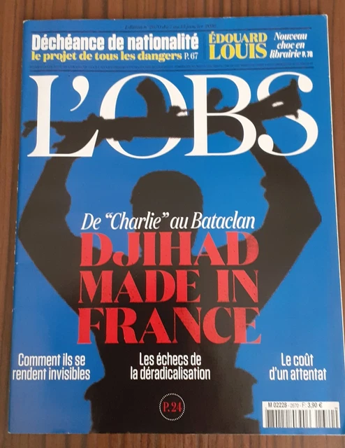 L'OBS + Télé Obs n°2670 - 01/2016 - Charlie Hebdo - bataclan - Chine ...