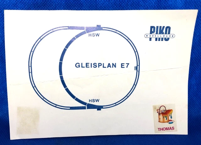 Piko Modellbahn Gleisplan E7 Eisenbahn Plan Train Rail Chemin De Fer
