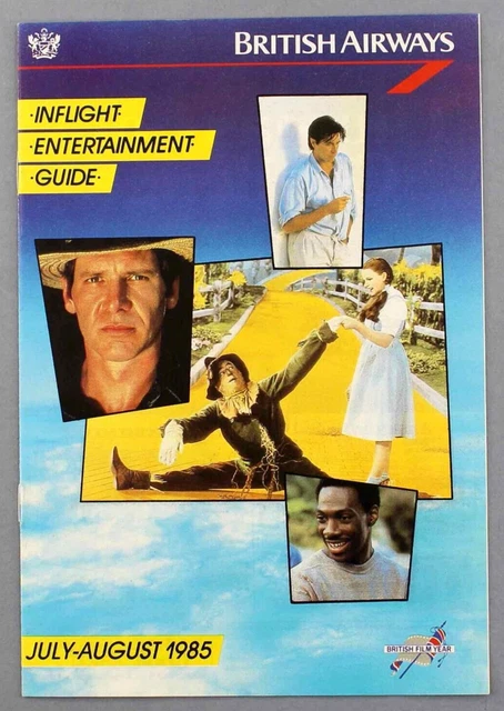 BRITISH AIRWAYS INFLIGHT Entertainment Guide July 1985 Bryan Ferry ...