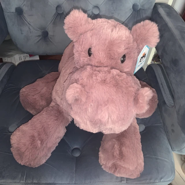 Jellycat Large Huggady Hippo 🦛 🌸🦛🌸 Bnwt Rare Retired Very Soft 🦛🌸 Last