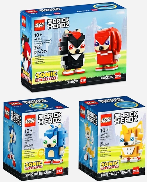 LEGO BRICKHEADZ SONIC the Hedgehog Tails Shadow Knuckles 40627 40672 ...