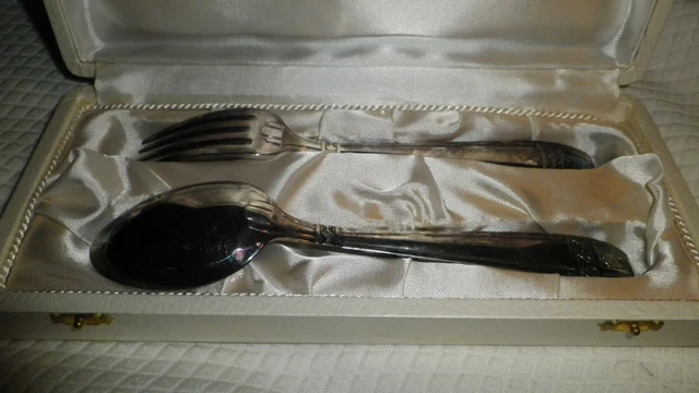 ARGENTERIE ORFEVRE NOËL Collet - Coffret De 2 Couverts Metal Argenté ...
