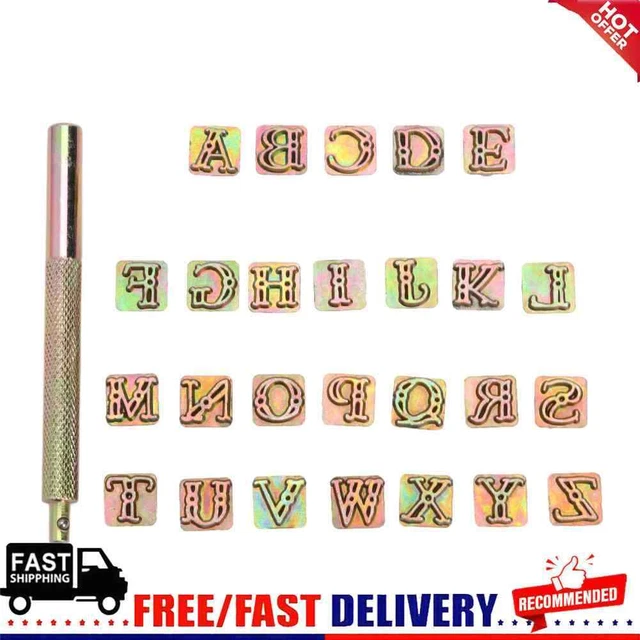 26 FRANCOBOLLI IN lega di zinco set simboli di timbro lettera metallo ...