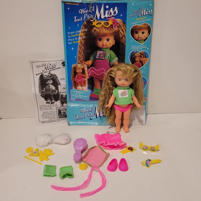 WEE LIL MISS Bedtime Doll 1990 Mattel Complete with Box $85.00 ...