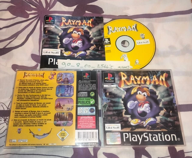 RAYMAN PS1 (COMPLETO) classico raro plateau 2D etichetta nera Sony PlayStation 1 EUR 18,51 ...