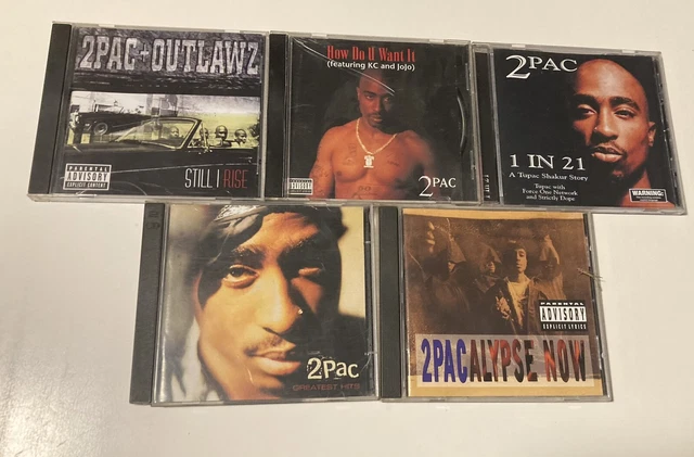 LOT OF 5 Tupac 2 Pac Cds (Greatest Hits,2pacalypse Now,Still I Rise,Ect ...