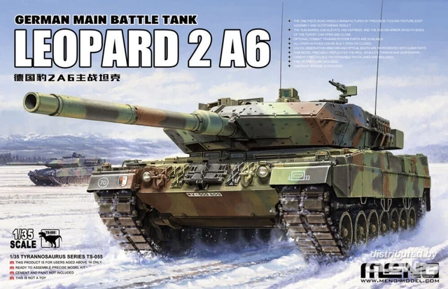 MENG MODEL TS-055 German Main Battle Tank Leopard 2 A6 1:35 Bausatz EUR ...