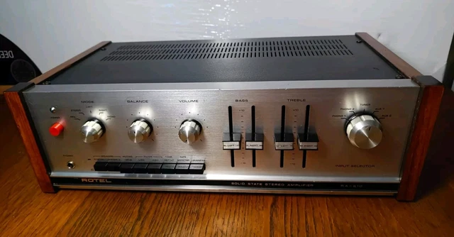 VINTAGE ROTEL RA-610 Hifi Separate Amplifier 1970's with Phono Input ...