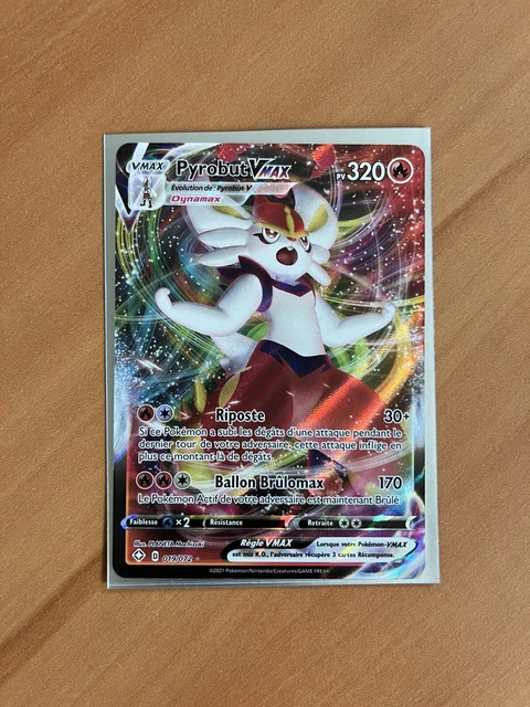 CARTE POKÉMON - Pyrobut Vmax 019/072 EB4.5 Destinées Radieuses FR Neuf ...