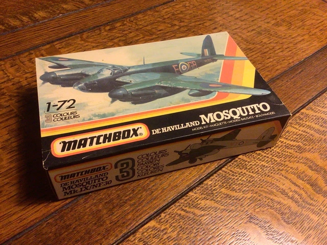 VINTAGE 1970’S MATCHBOX Model Kit 1-72 De Havilland MOSQUITO WW2 ...
