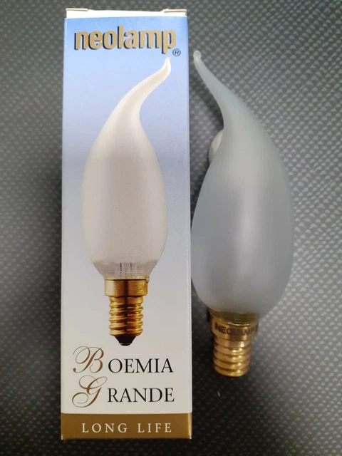 LAMPADINA BOEMIA GRANDE colpo di vento satinata E14 15W NEOLAMP ...
