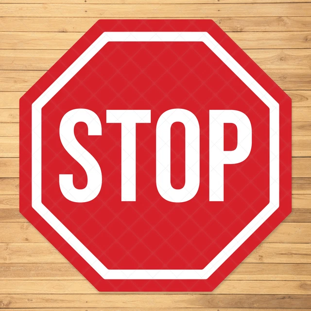 STOP SIGN STICKER Decal - Safety Warning Sign - Vinyl Sticker - 4 inch ...