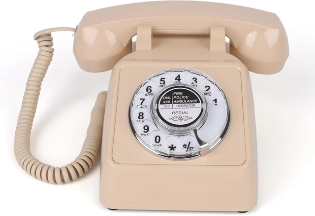 ROTARY RETRO PHONE, Landline Phone with Old Fashion Rotary Dial ...