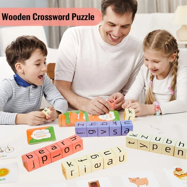 EARLY LEARNING ENGLISH Game Spelling Words Toys Cards Word Matching ...