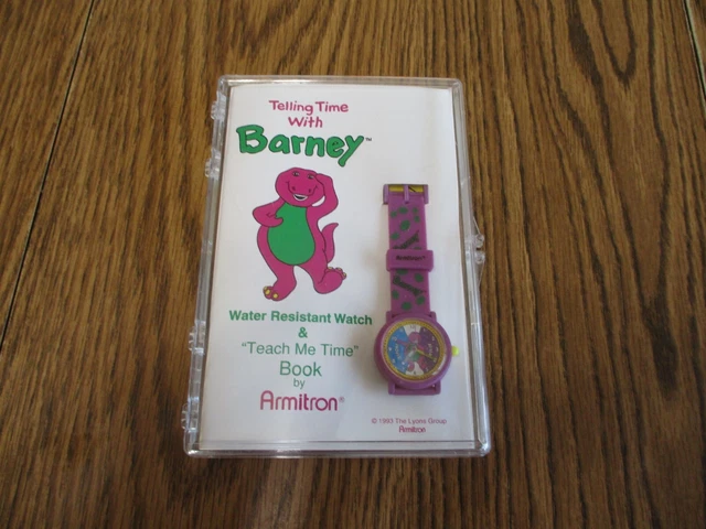 OROLOGIO TELLING TIME with Barney & Teach Me Book di Armitron 1993 ...